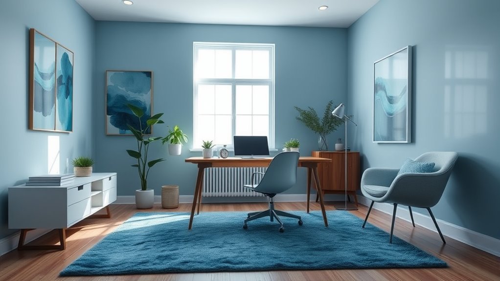 40 Blue Office Ideas Productive Calm Workroom Designs