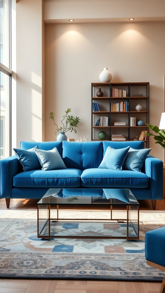Blue Couch Living Room Designs for a Calm, Stylish Pop of Color