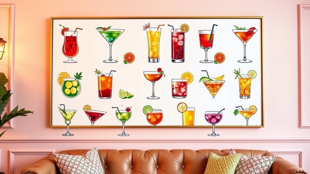 Want Cocktail Wall Art Ideas? 40 Fun and Stylish Designs for Party ...
