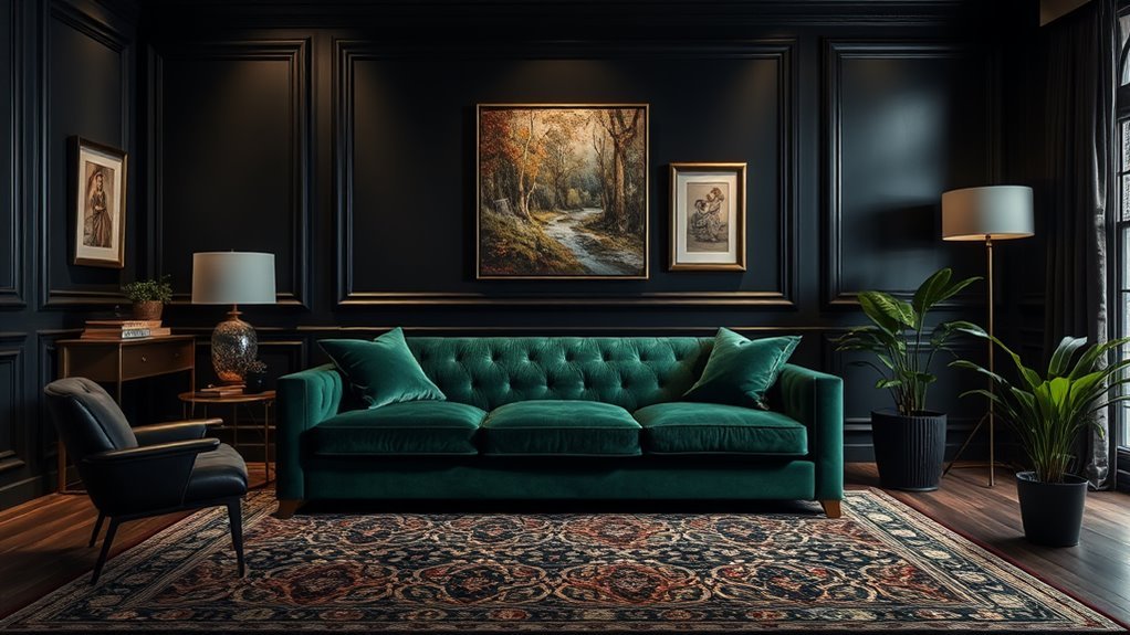 Dark Walls Living Room Ideas for Dramatic Sophistication