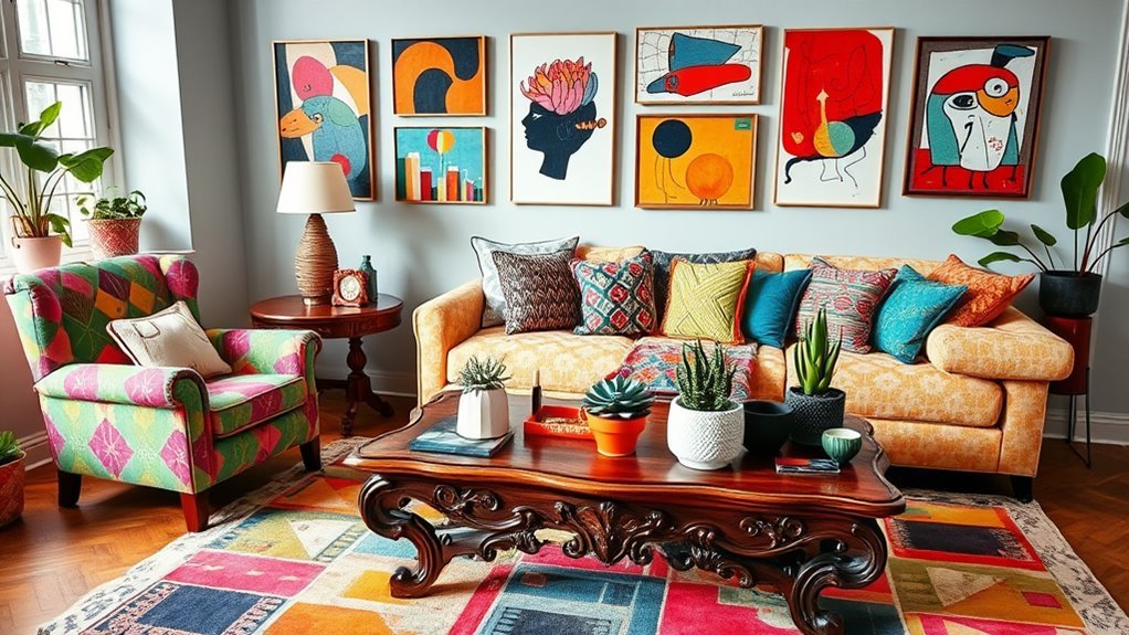30 Eclectic Living Room Ideas for a Fun, Mix-and-Match Look