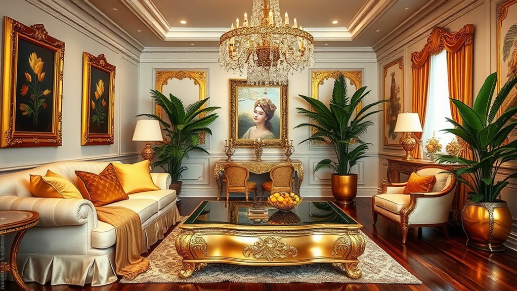 Gold Living Room Decor Ideas for Timeless Elegance