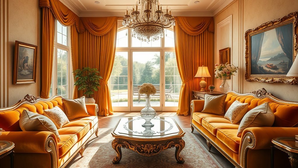 Golden Living Room Ideas for Warmth With Elegant Glamour