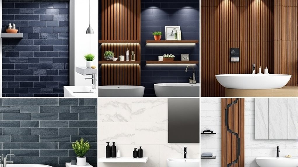 40 Bathroom Wall Design Ideas to Layer Texture, Color, and Storage