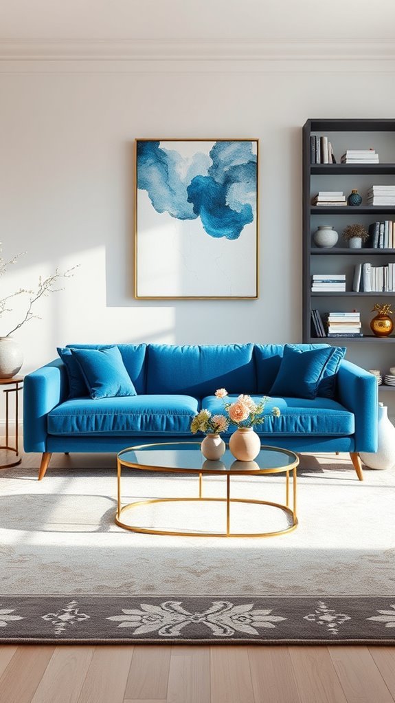 Blue Couch Living Room Designs for a Calm, Stylish Pop of Color